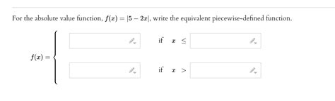 solved for the absolute value function f x 15 2x]