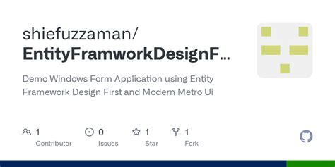 github shiefuzzaman entityframworkdesignfirstmetrouidemo demo windows form application using