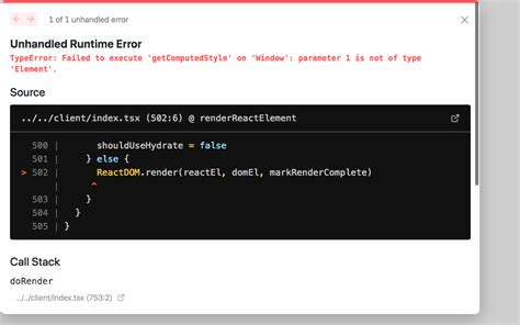 TypeError Failed To Execute GetComputedStyle On Window Issue 8