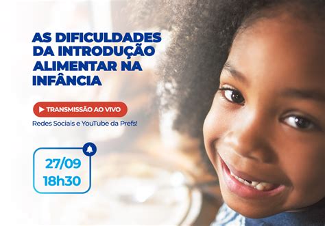 Live sobre dificuldade da introdução alimentar na infância Notícias