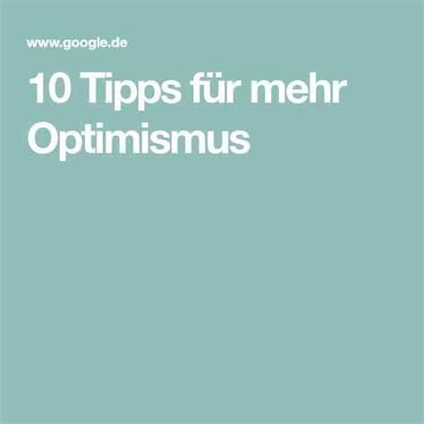 10 Tipps für mehr Optimismus