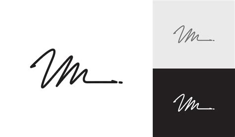 Diseño del logotipo de la letra de firma manuscrita Vector Premium