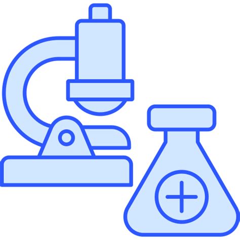 Icono De Microscopio Generic Blue
