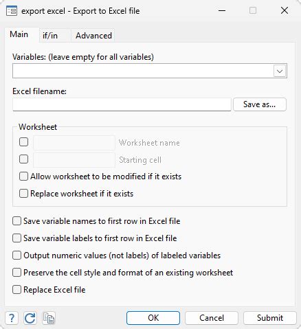 Export Data From Stata To Excel