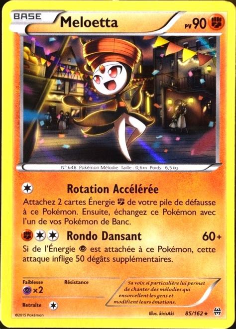 Carte Pokémon 85 162 Meloetta 90 PV HOLO RARE XY Impulsion Turbo