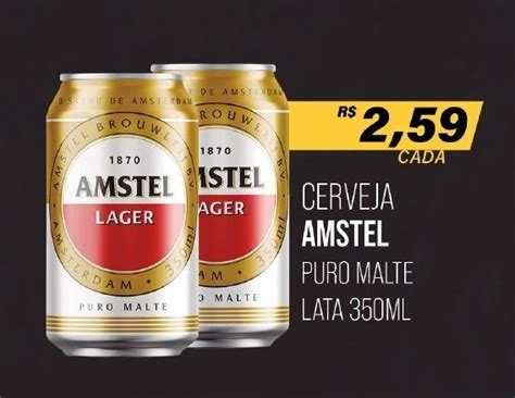 Cerveja Amstel Puro Malte Lata 350ml Oferta Na Cometa Supermercados