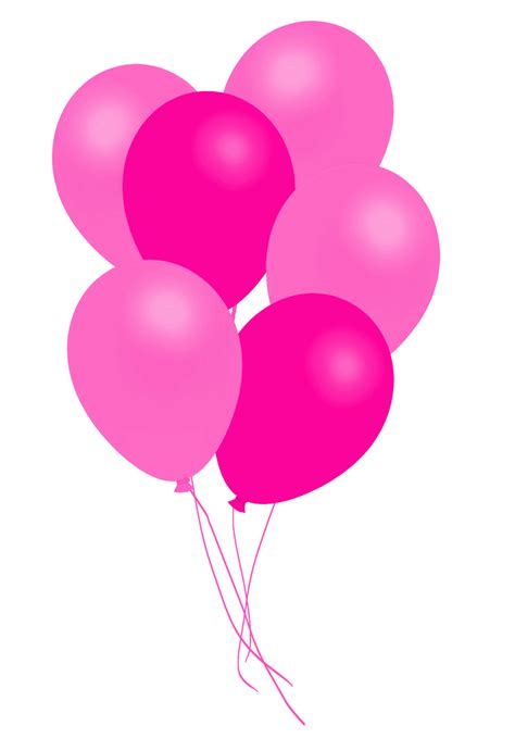 Manojo Rosa De Globos Imagen PNG