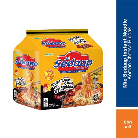 Mi Sedaap Mi Goreng Korean Cheese Buldak 86gx5 Lazada