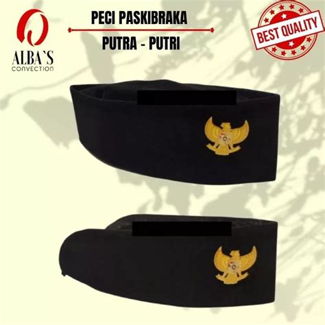 Jual PECI HITAM PASKIBRA PUTRA PUTRI PECI UPACARA PASKIBRA LAMBANG