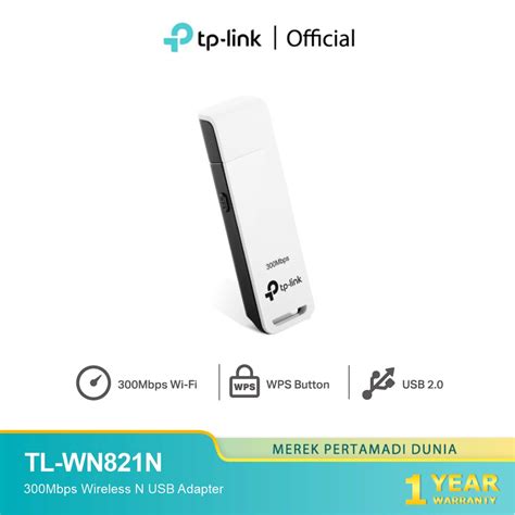 Jual TP Link TL WN821N 300Mbps Wireless N USB 2 0 Adapter WPS Button