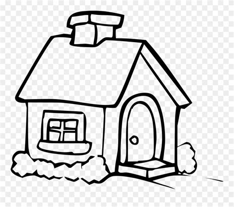 Hut Clipart Big House Colouring In Pages Household Items Png