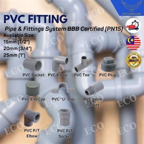 Bbb Exact Pvc Pipe Fitting Paip Connector Socket Elbow Tee Pt Socket Pt