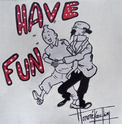 Peinture Tintin Et Le Professeur Tournesol Graffiti