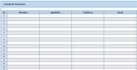 Para Mi Farmacia Interrumpir Plantilla Excel Para Historia Clinica