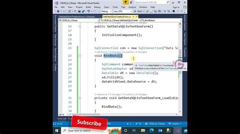 load data from sql to datagridview c shorts youtube