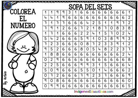 SOPA DE NÚMEROS PARA COLOREAR Imagenes Educativas Sopa de numeros