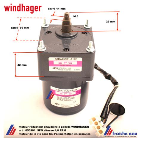 Moteur R Ducteur Spg De La Vis Sans Fin De Chargement De Pellets
