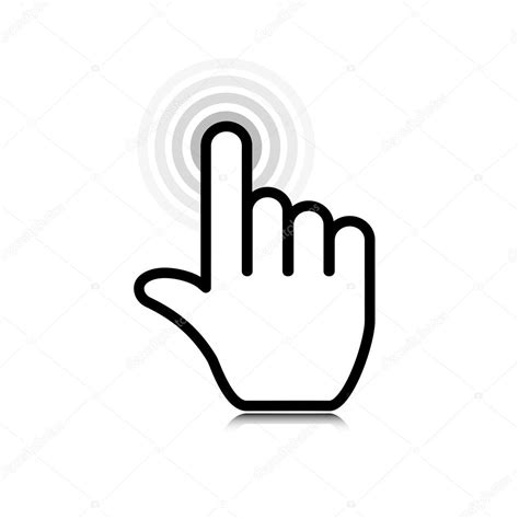 Haga Clic En Icono Vector De Stock 42580495 De Vilisov