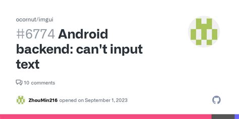 android backend can t input text · issue 6774 · ocornut imgui · github