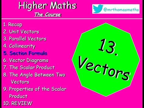 13 5 Vectors 5 Section Formula Dividing A Line Into A Given Ratio