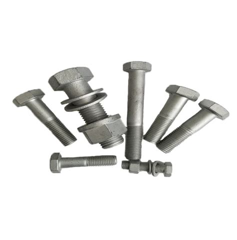 Hot DIP Galvanized Grade 4 8 Hex Bolt And Nut Carbon Steel China