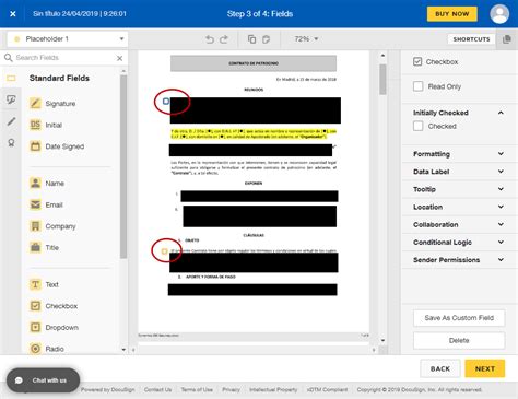 Docusignapi There Is Any Way To Add Custom Fields Checkbox To A PDF