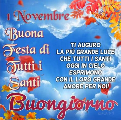 1 Novembre Buona Festa Di Tutti I Santi Buongiorno Buongiorno