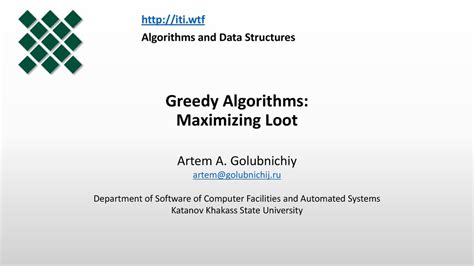 greedy algorithms maximizing loot ppt download