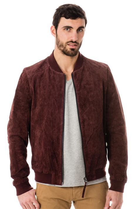 Blouson Homme Redskins Dean Harvard Plum Cuir City