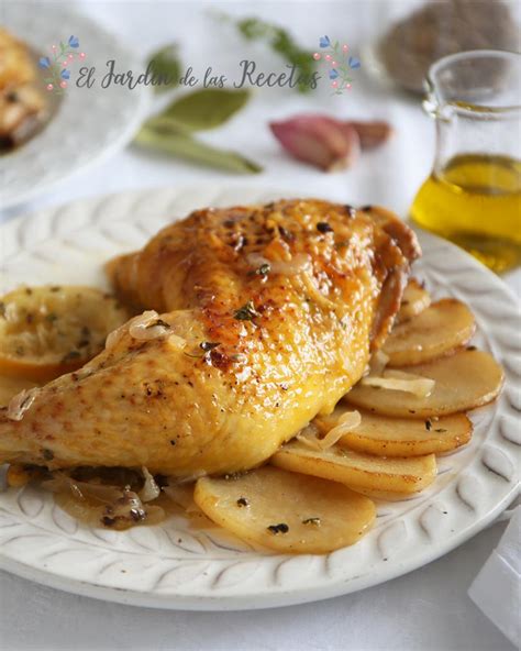 Pollo Asado Con Lim N Y Patatas El Jard N De Las Recetas