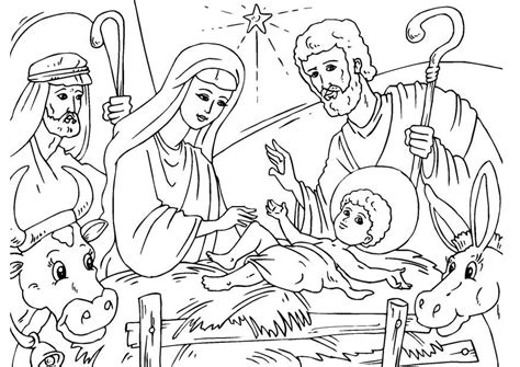 Coloriage crèche de Noël Gratuit à Imprimer Img 23056