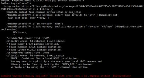 Ubuntu Install Python Package PyTables 2 4 Failure Stack Overflow