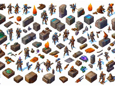 Krea Ai Isometric Character Sprite Sheet Crispy Rotated