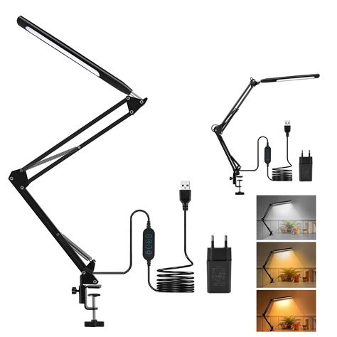 Lampka Biurkowa LED na Biurko Szkolna Lampa Kreślarska do Biura 12w
