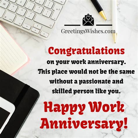 Work Anniversary Congratulations