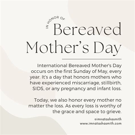 International Bereaved Mothers Day Occurs On The First Sunday Of May