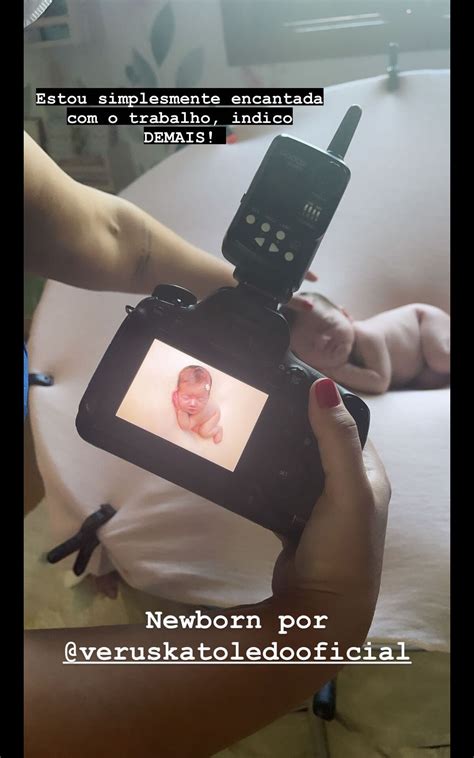 Foto Virgínia Fonseca mostra bastidor de ensaio newborn de Maria Alice
