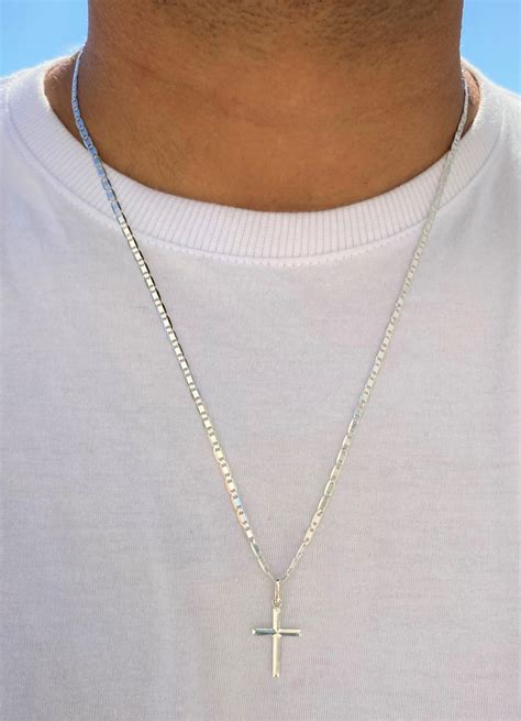 Cordão Corrente De Prata 925 Masculina Piastrine 2 5mm 60cm Pingente