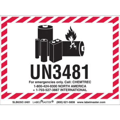Lithium Ion Batteries Label