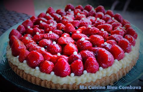 Tarte aux Fraises sur Génoise et Pâtissière Chocolat Blanc Ma Cuisine