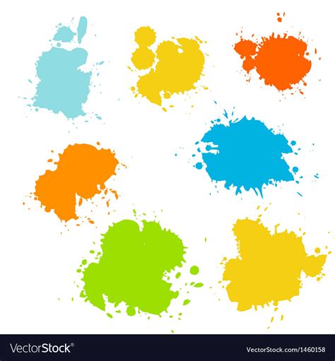 Collection Paint Splash Royalty Free Vector Image