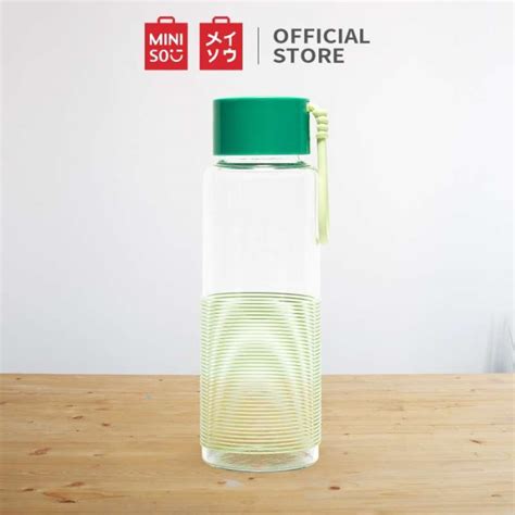 Jual MINISO Botol Minum Air Tumbler Gelas Kaca Borosilikat Tinggi