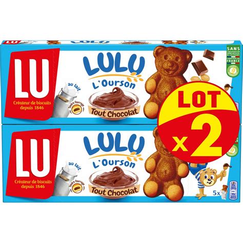 LULU L OURSON Gâteaux tout chocolat sachets individuels 2x5 gâteaux