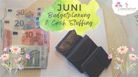 Juni BUDGET erstes Cash stuffing Rücklagen Budgetplanung