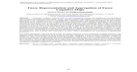 fuzzy representation and aggregation of fuzzy cognitive maps [pdf document]