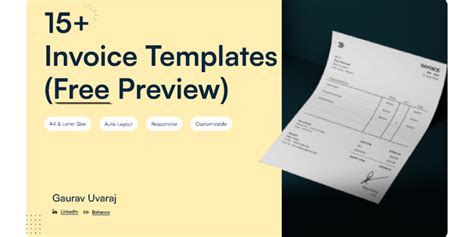 Invoice Templates Free Preview Figma Community