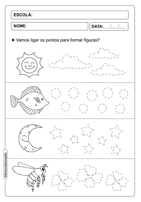 A Arte De Educar Atividades Pontilhado