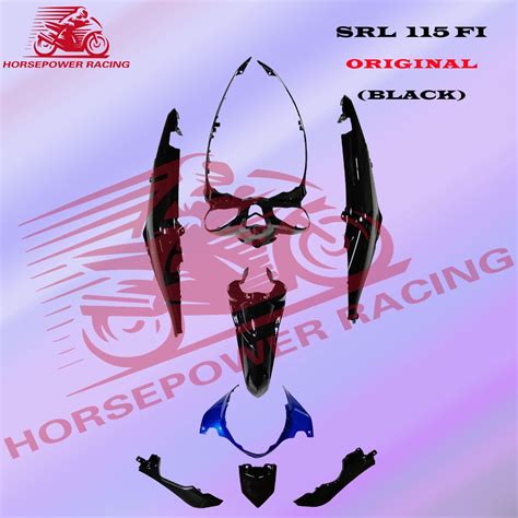 SRL 115 FI FUEL INJECTION ORIGINAL COVER SET BLACK YAMAHA LAGENDA