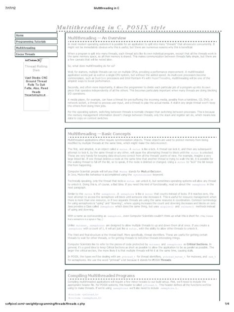 multithreading in c pdf thread computing concurrent computing