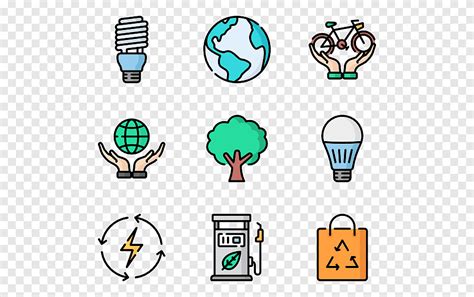 Iconos de ordenador ecología sostenibilidad ecología Fondo de